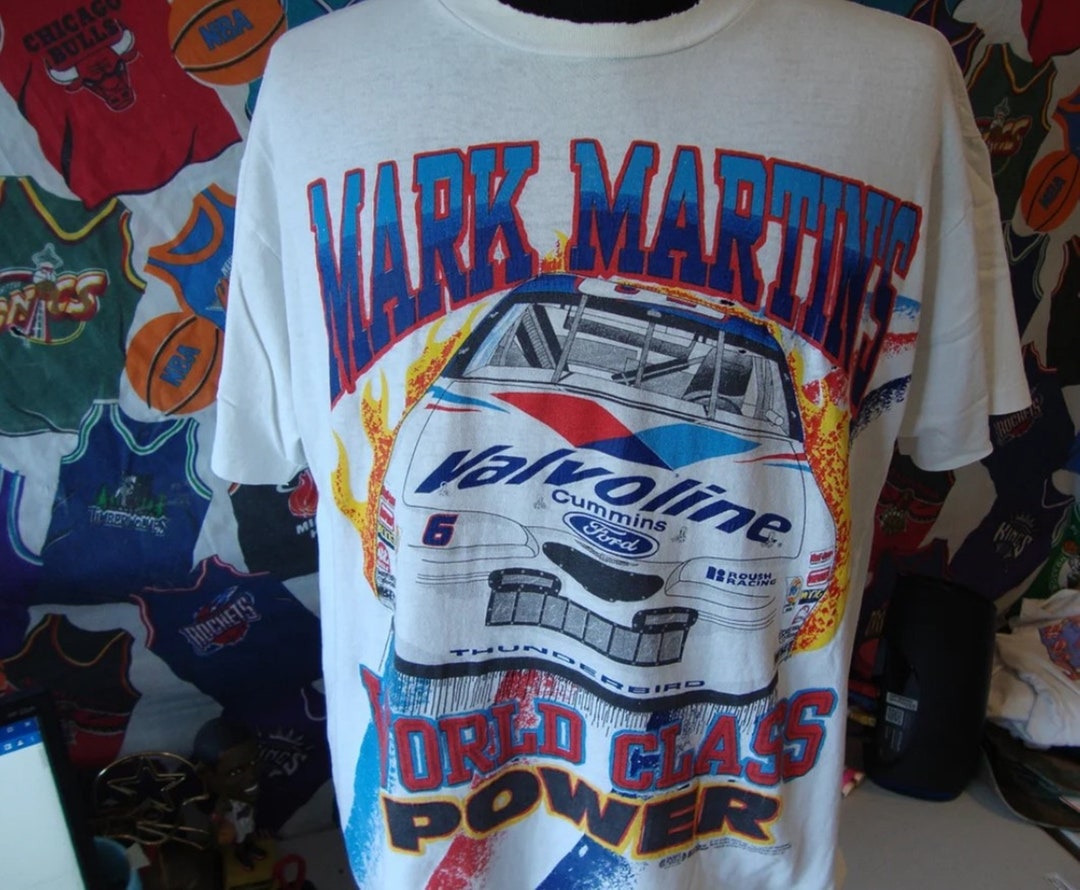 Vintage 90s Mark Martin Nascar Racing T-shirt, Mark Martin Shirt, Mark ...