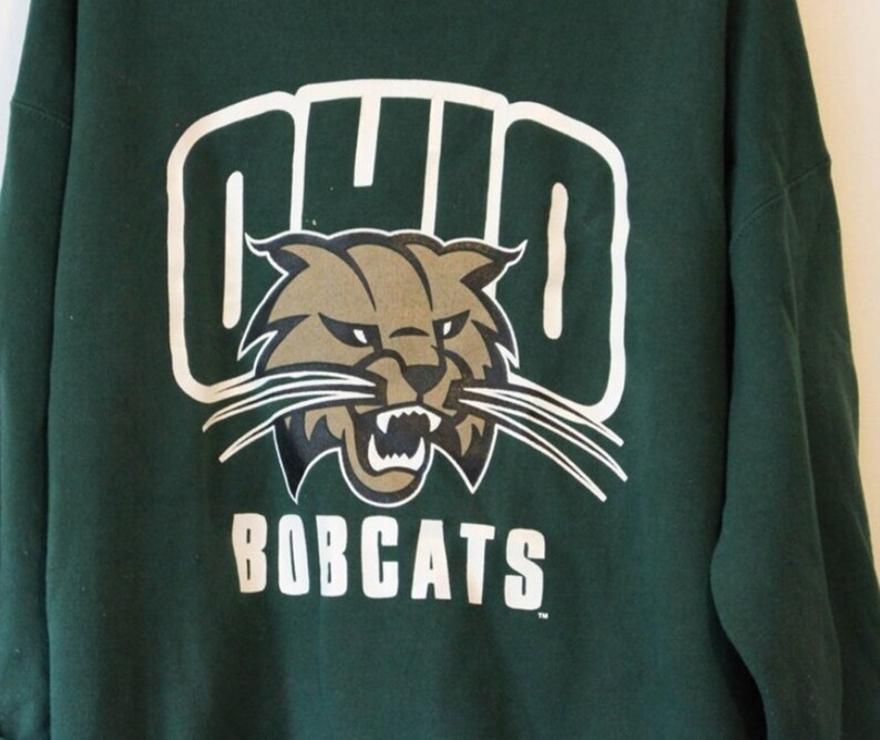 Vintage 90s Ohio University Bobcats Sweatshirt, Ohio University Shirt ...