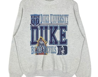 Vintage 90s Duke University Blue Devils Sweatshirt, Duke University ...