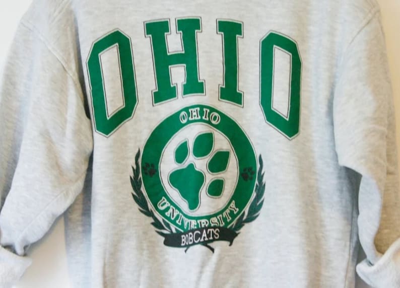 Vintage 90s Ohio University Bobcats Sweatshirt, Ohio University Shirt ...