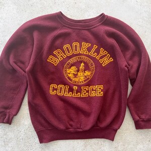 Vintage 90s BROOKLYN COLLEGE University New York Sweatshirt, Brooklyn ...