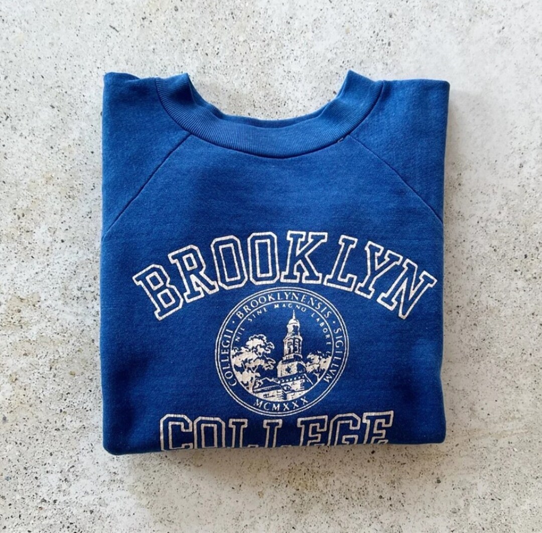 Vintage 90s BROOKLYN COLLEGE University New York Sweatshirt, Brooklyn ...