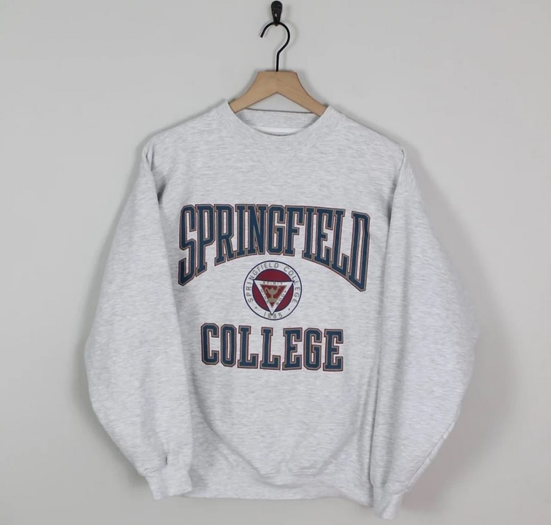 Vintage 90s Springfield College Sweatshirt, Springfield College Shirt ...