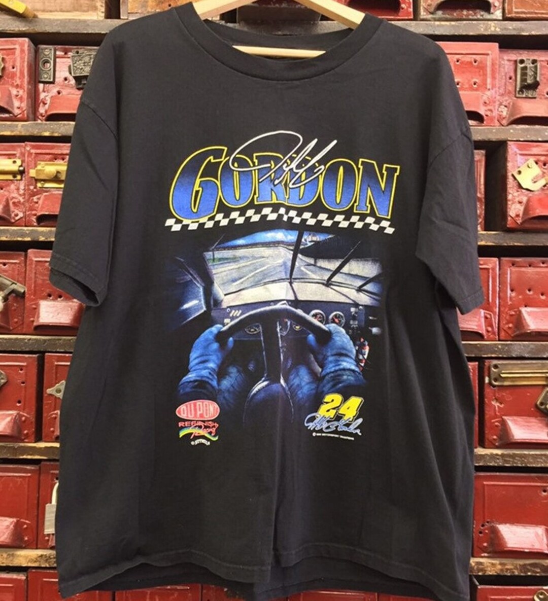 Vintage 90s Jeff Gordon Racing Nascar 24 T-shirt, Jeff Gordon Shirt ...