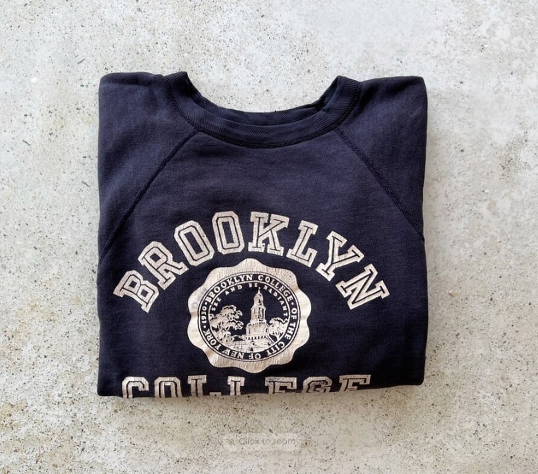 Vintage 90s BROOKLYN COLLEGE University New York Sweatshirt, Brooklyn ...