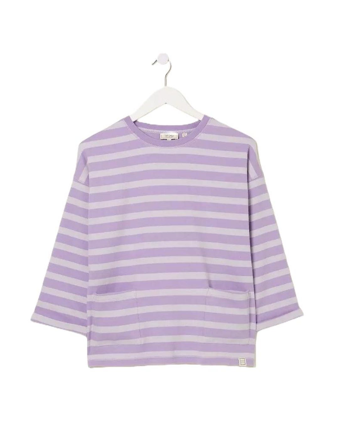 Fat Face Women's Amari Stripe Crew Sweatshirt in Purple - Etsy