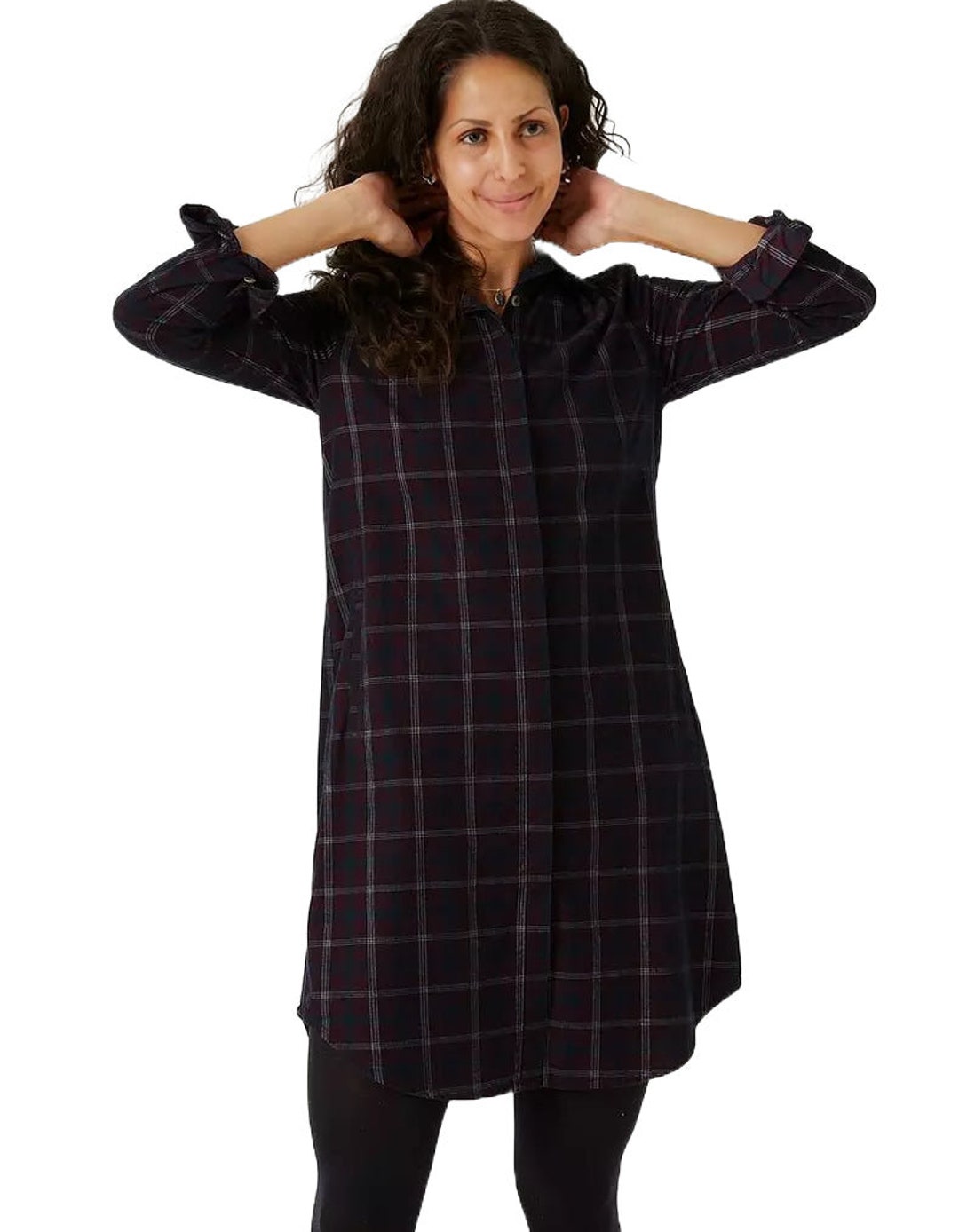 Fat Face Women's Chester Check Shirt Dress in Plum Multi - Etsy