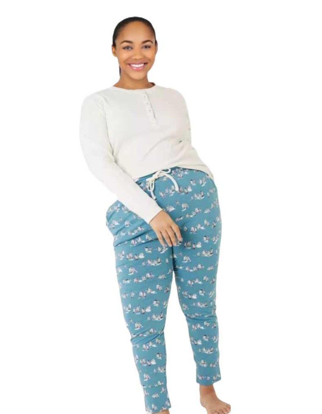 Fat Face Women's Pyjama Lounge Leggings in Blue Penguin - Etsy