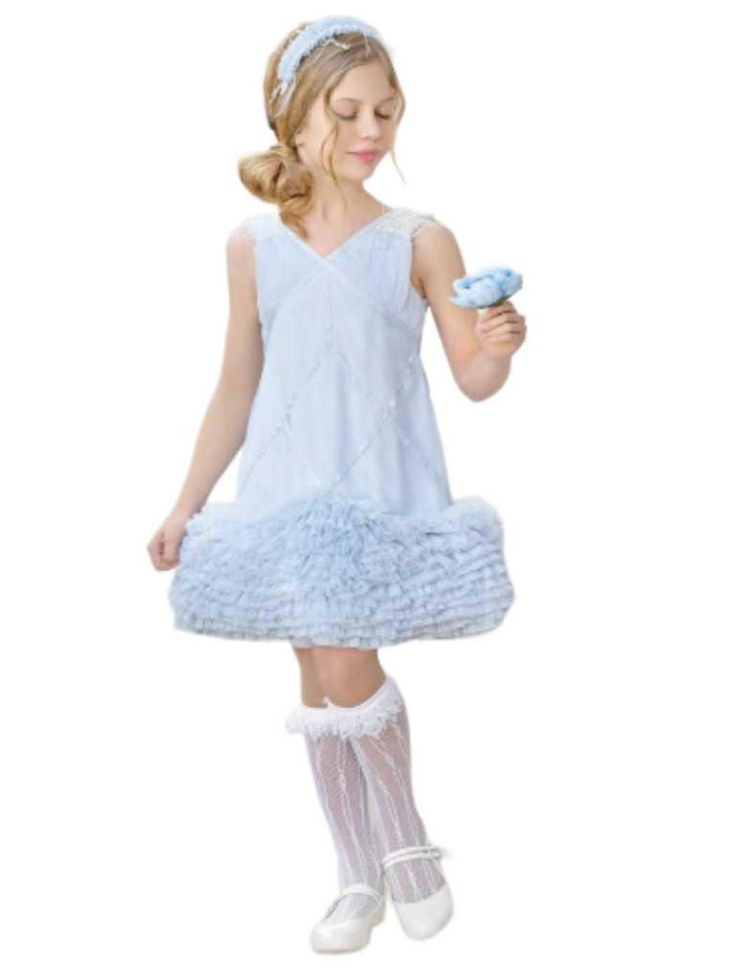 Petite Maison Kids Skylar Tulle Tutu Dress in Blue (imperfect) - Etsy