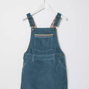 Fat Face Girl's Adjustable Buckle Cord Pinny Dress in Teal Green - Etsy