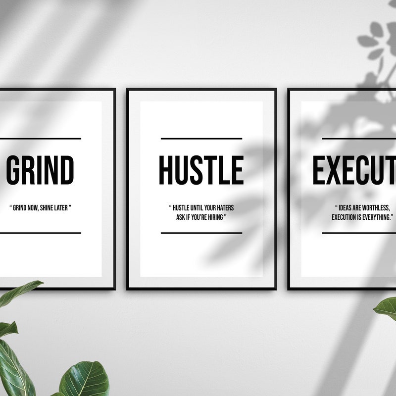 Hustle Wall Art - Etsy