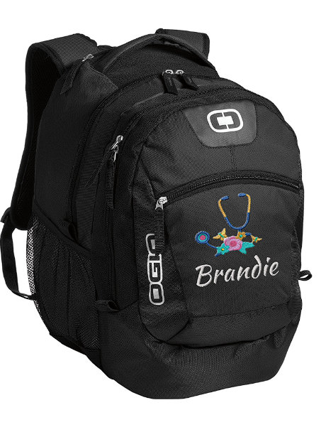 Personalized Backpack Heart Stethoscope Respiratory Therapist Paramedic ...