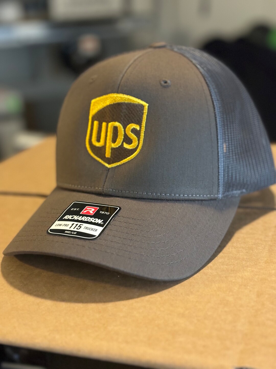 UPS Cap Richardson 115 Low Profile Chocolate Chip/ Grey Brown ...