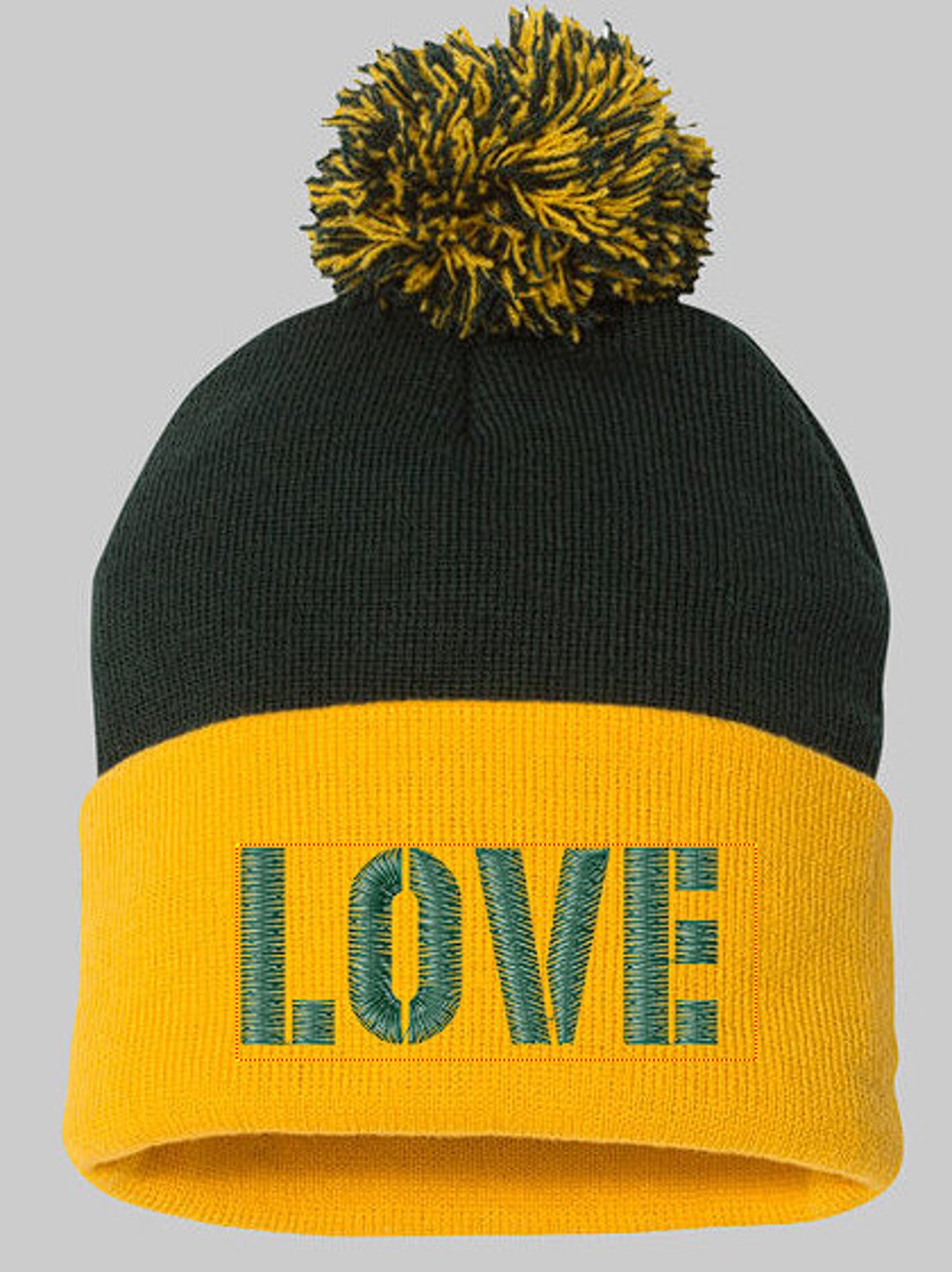 Jordan Love Beanie Pom Pom Green and Gold Green Bay Packers ...