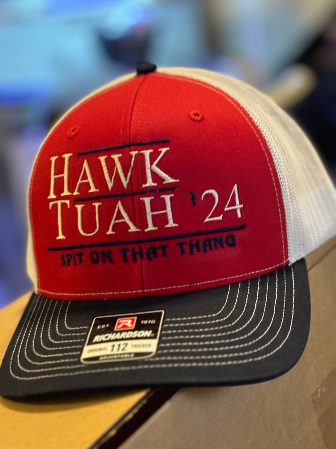 Hawk Tuah 24 Trucker Hat for Men and Women Spit on That Thang Funny ...
