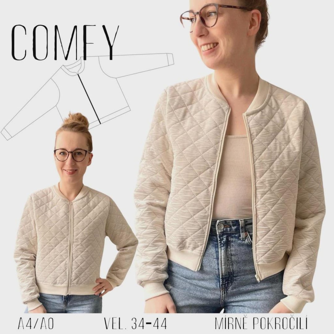 PDF Sewing Pattern for Women's Bomber Jacket - Etsy