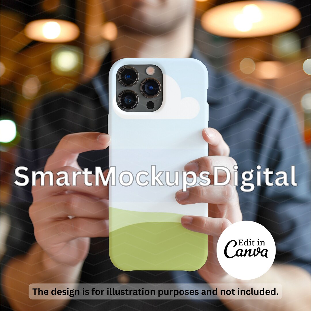 Drag and Drop Phone Case Mockup Edit With Canva Male Phone Case Mockup ...