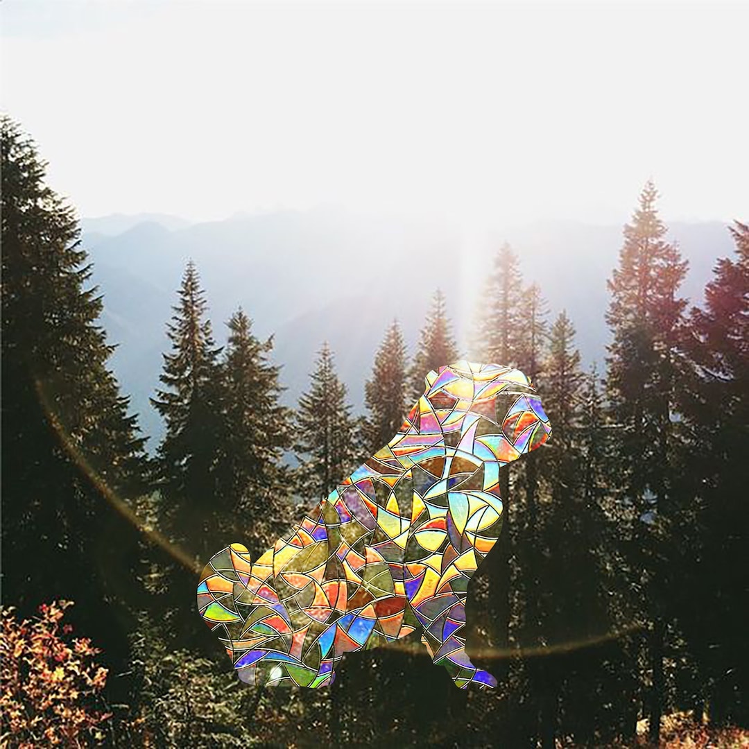 Pug Suncatcher Decal, Dog Window Sticker, Large Sun Catcher Cling ...