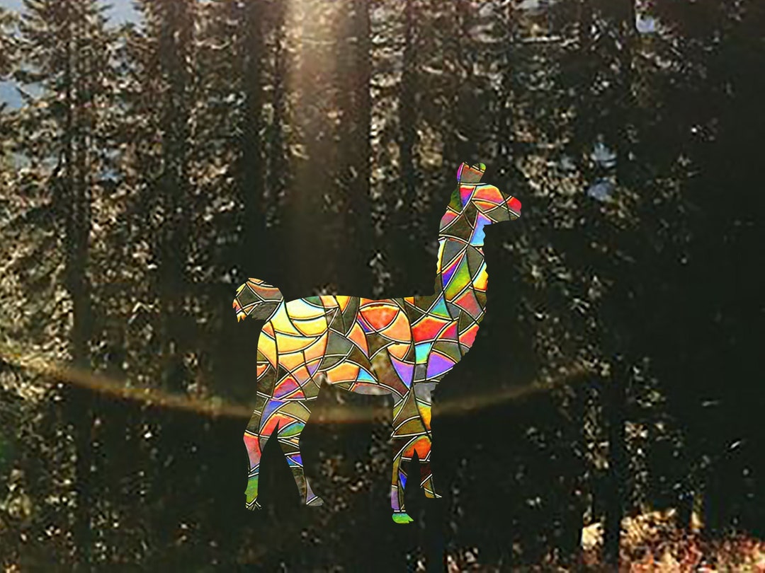Llama Suncatcher Sticker, Window Sun Catcher Decal, Lama Decor Gifts ...