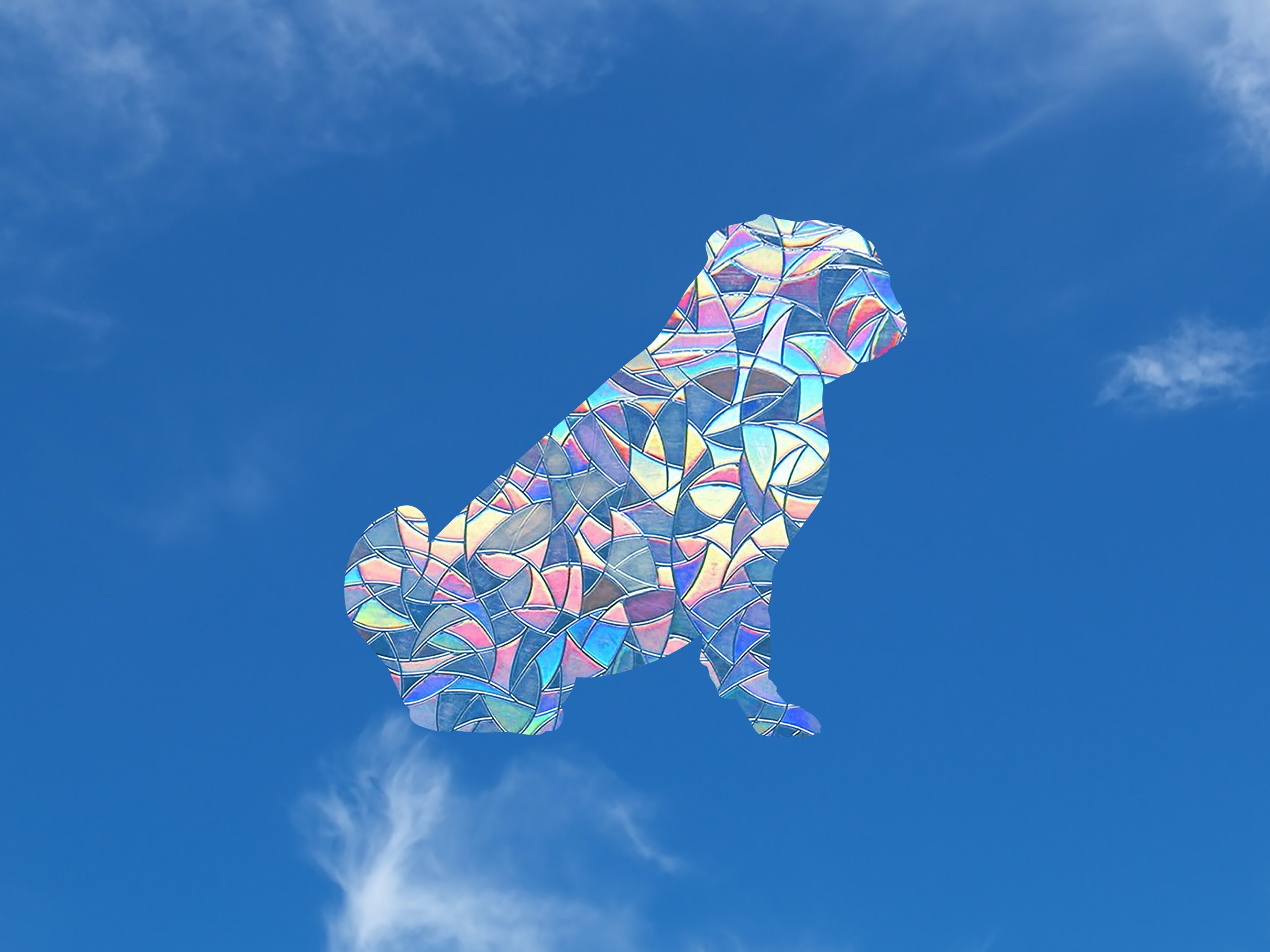 Pug Suncatcher Decal Dog Window Sticker Large Sun Catcher - Etsy