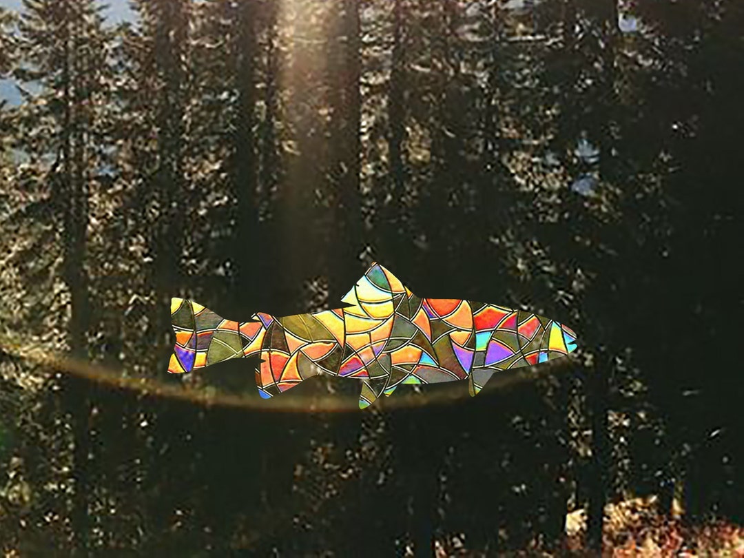 Trout Suncatcher Window Sticker Sun Catcher, Trout Fishing Decal Fish ...