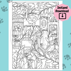 Witchs Home Bundle 1, Perfect 4 Page Stress Reducing Gift for Coloring ...