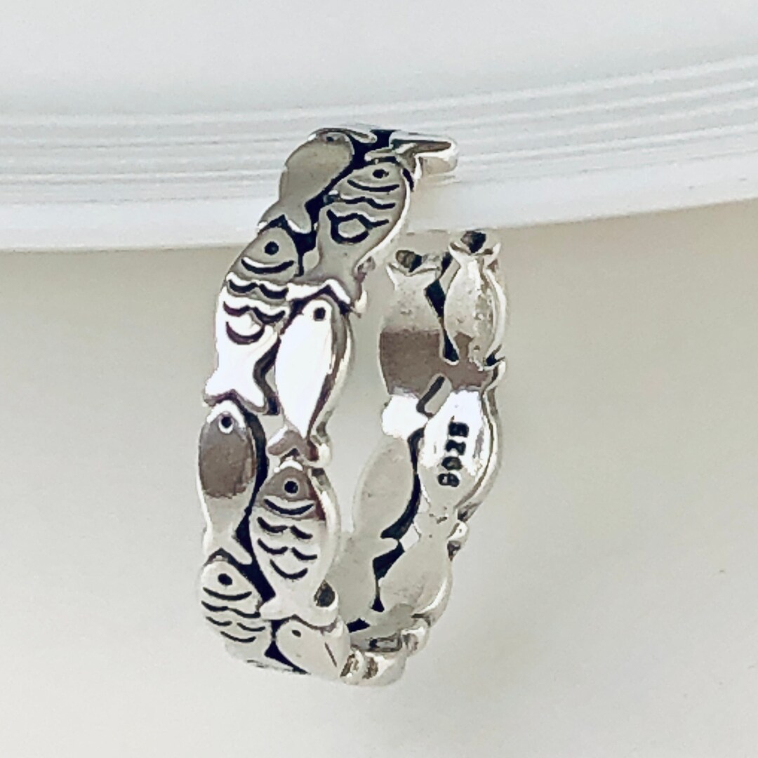 Adjustable Silver Fish Ring for Woman,chunky Silver Ring,silver Animal ...