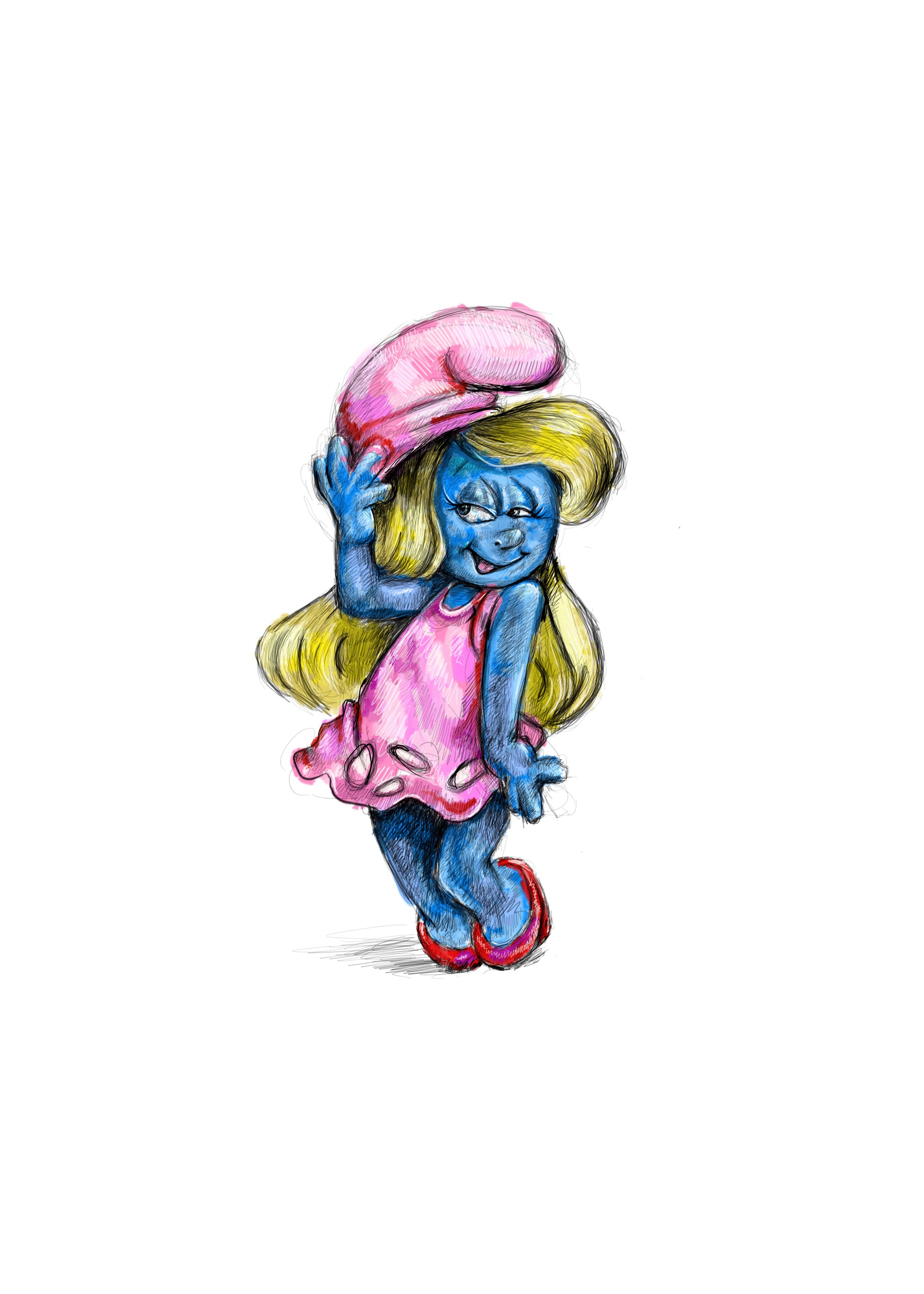 Smurfette Drawing