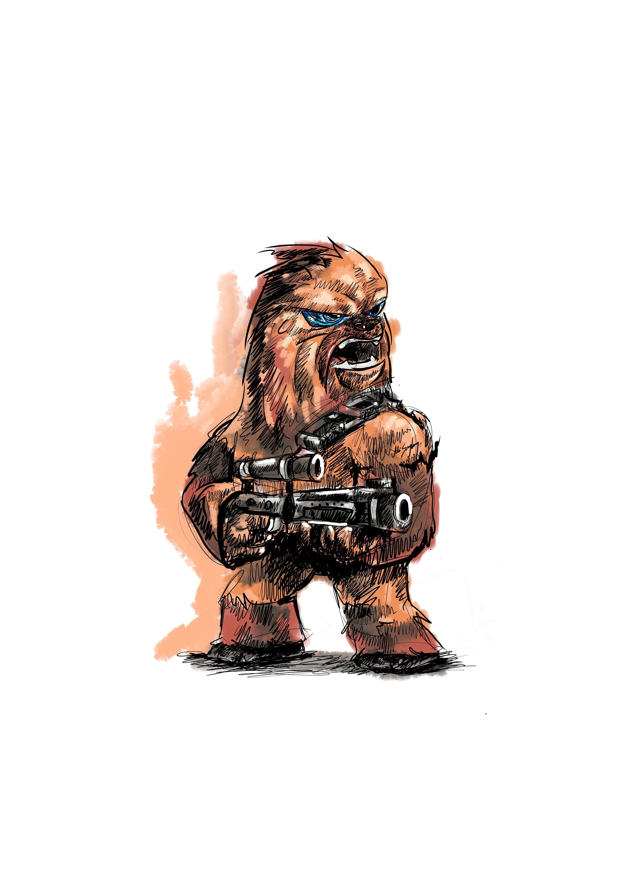 Baby Chewbacca Drawing