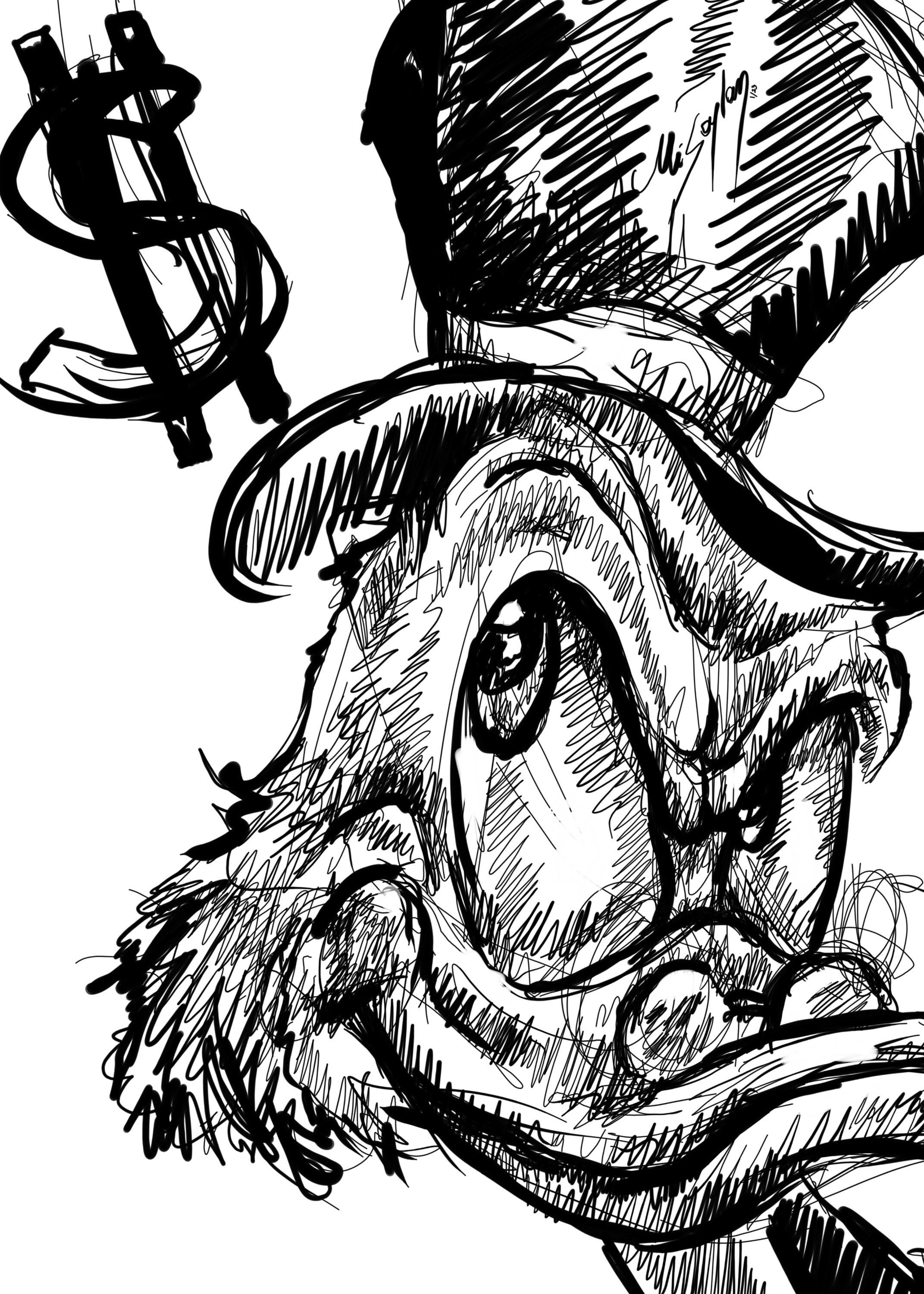 Scrooge Mcduck PNG Drawing Download Digital Paint Design - Etsy