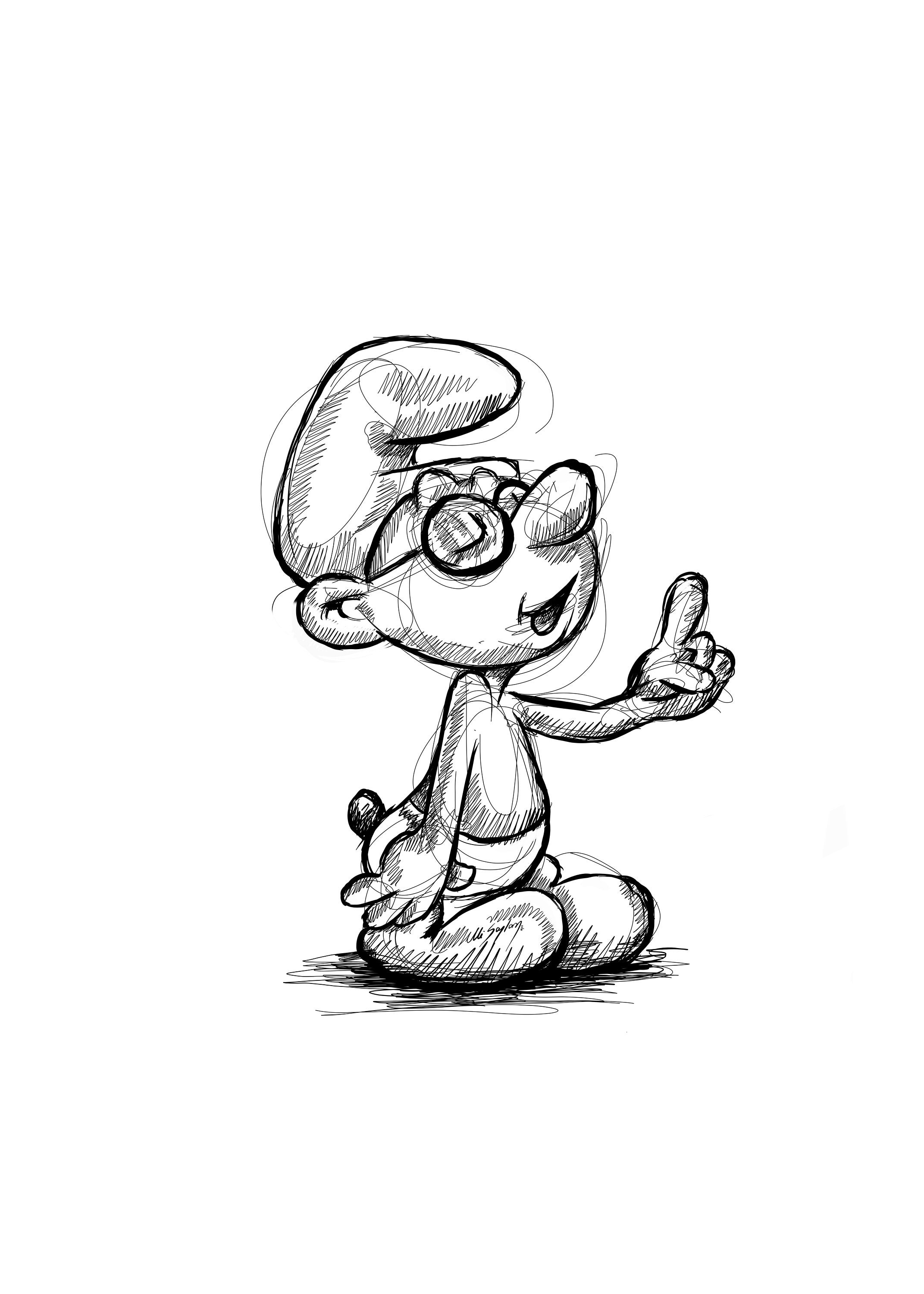 Smurfs Drawing Brainy