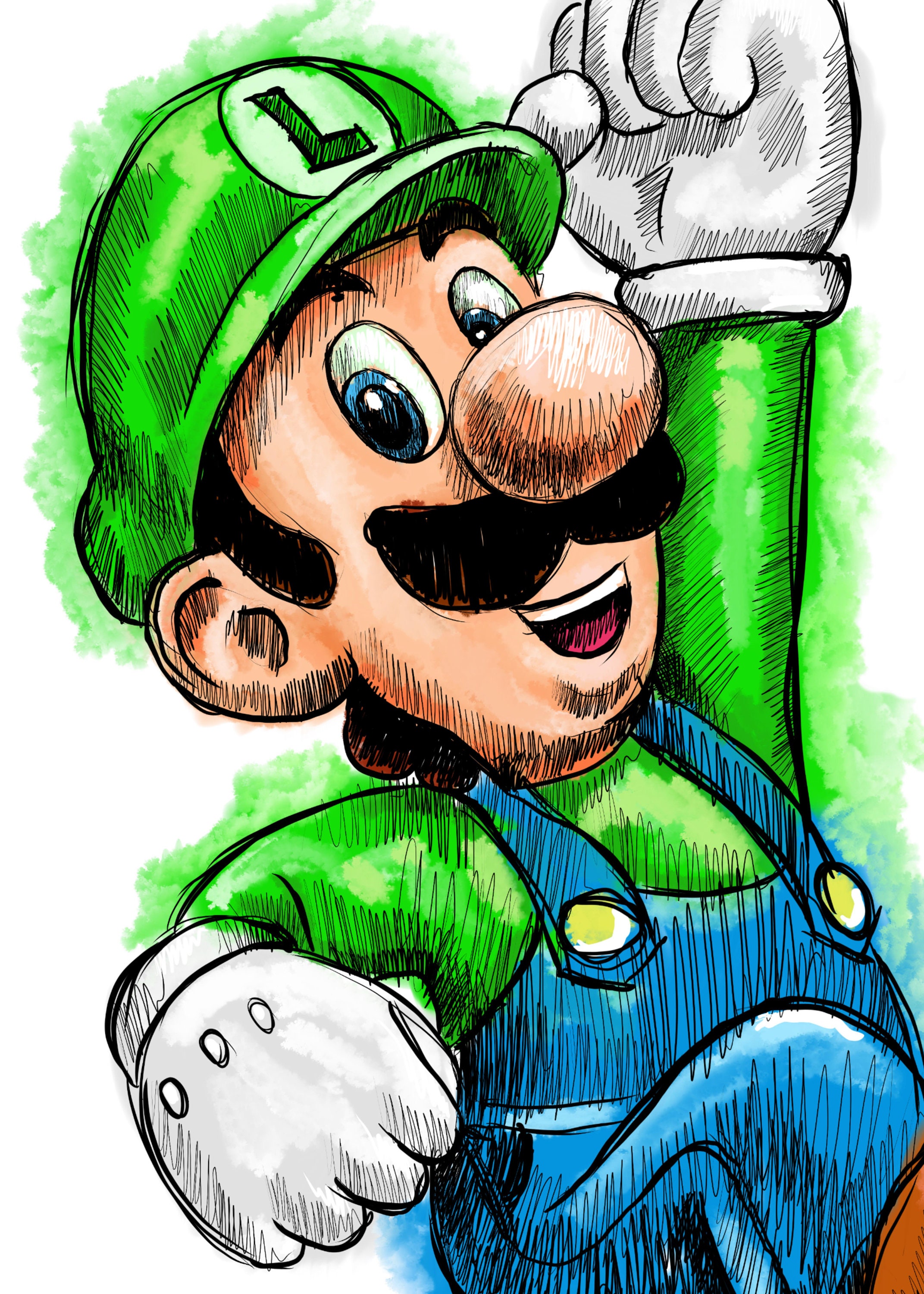 Luigi Mansion Drawing