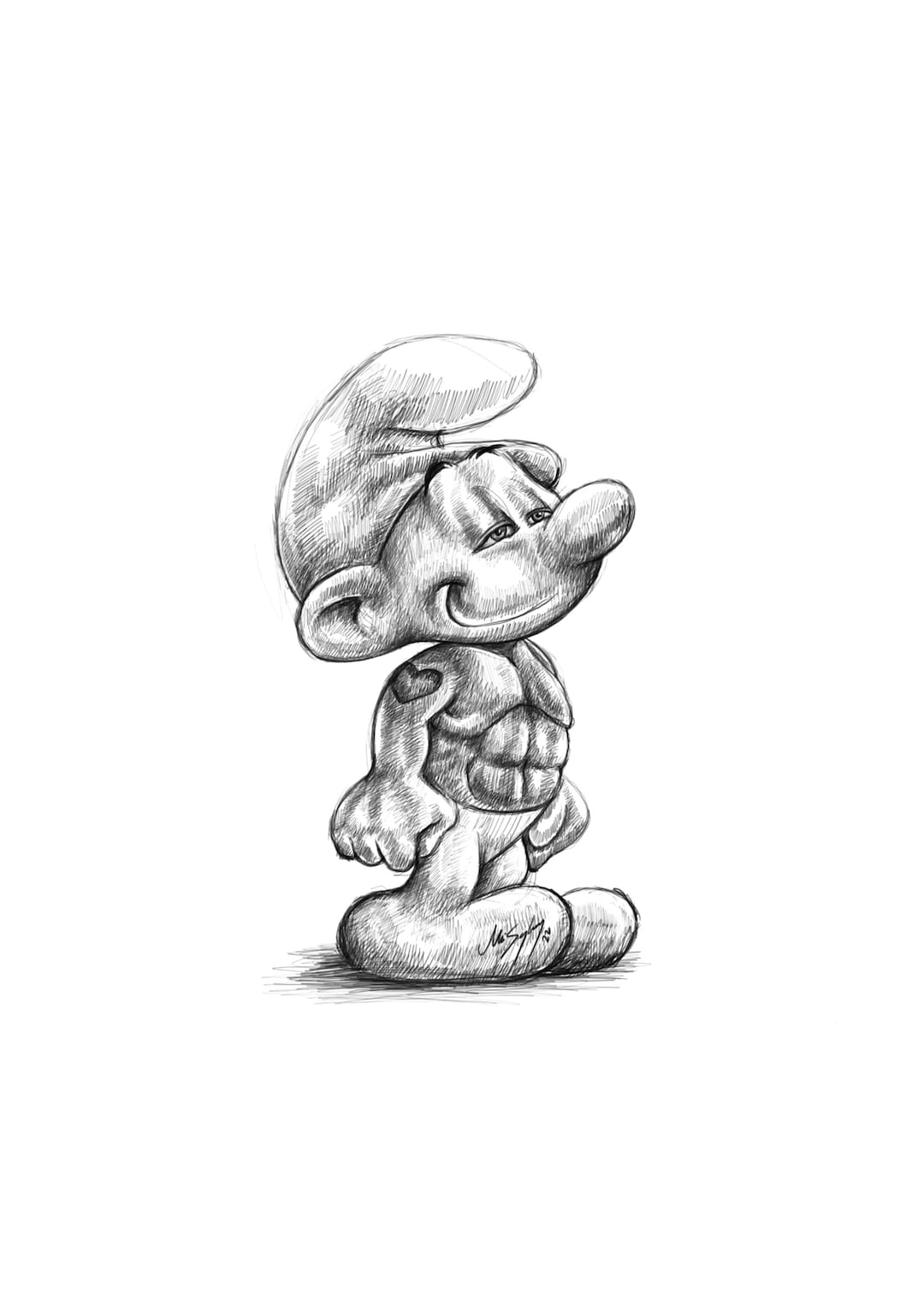 Hefty Smurfs PNG Drawing Download Smurfs PNG Digital Clip - Etsy