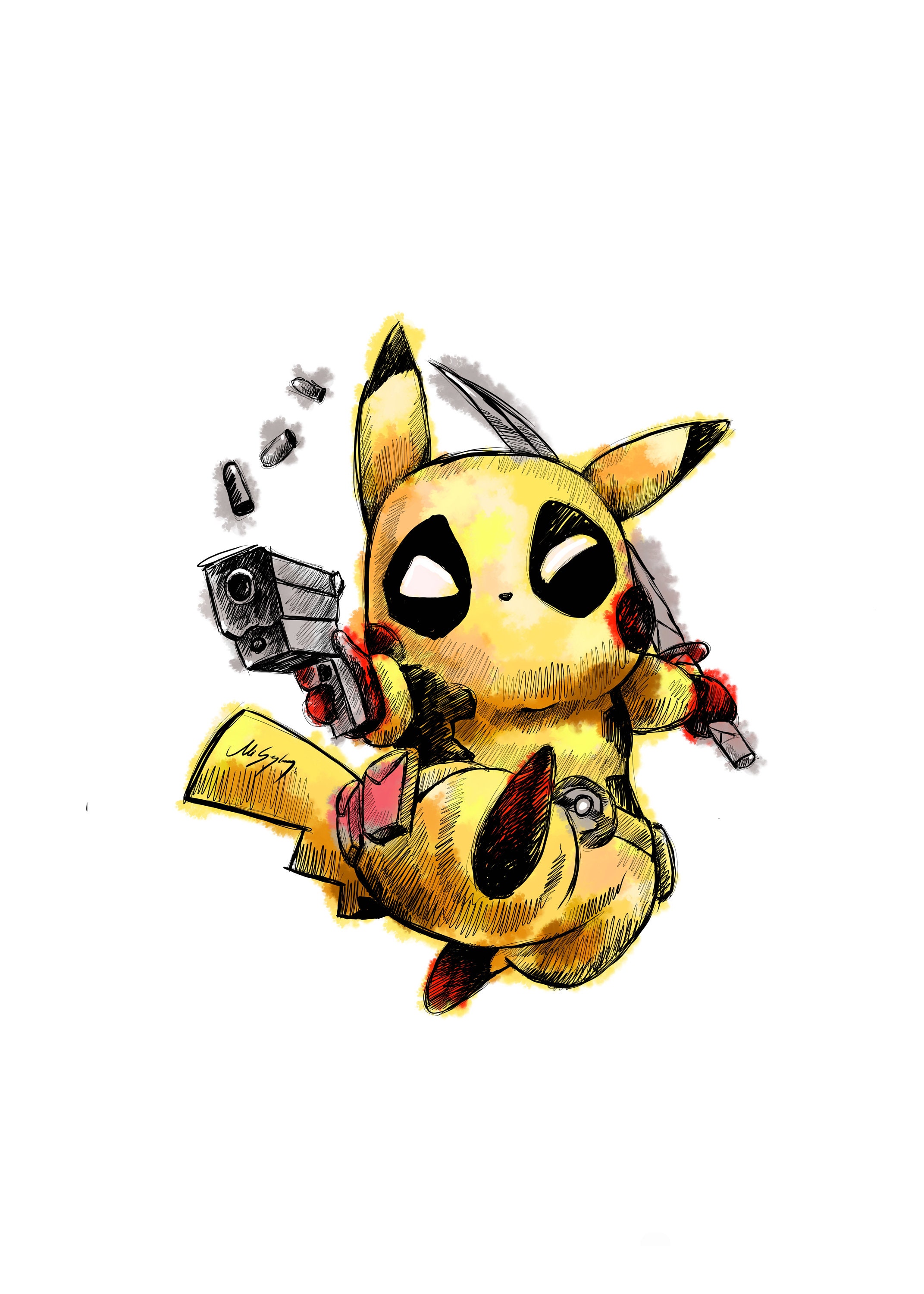 Pikachu Deadpool Pokemon Watercolor PNG Drawing Download - Etsy Australia