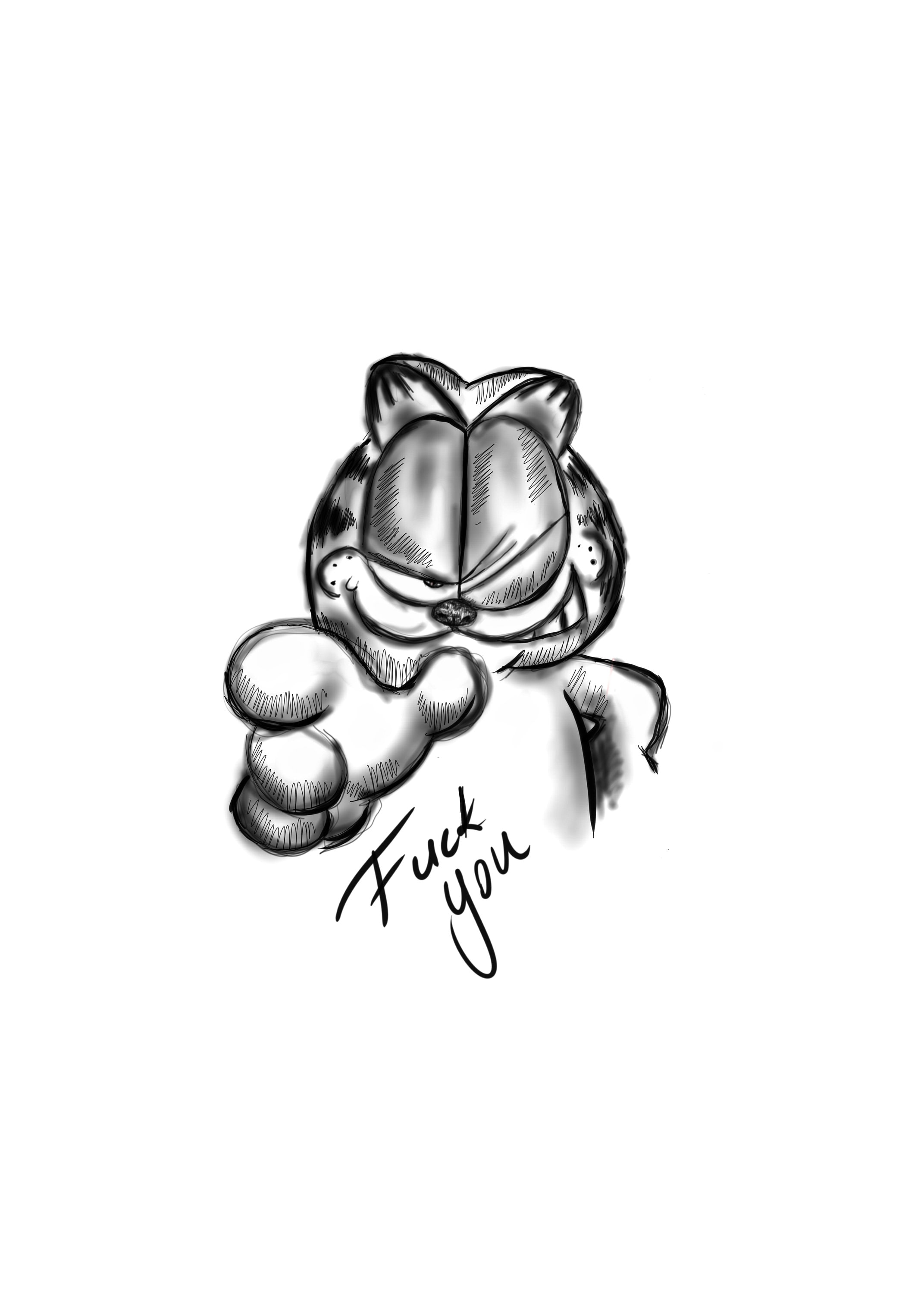 Garfield Black And White