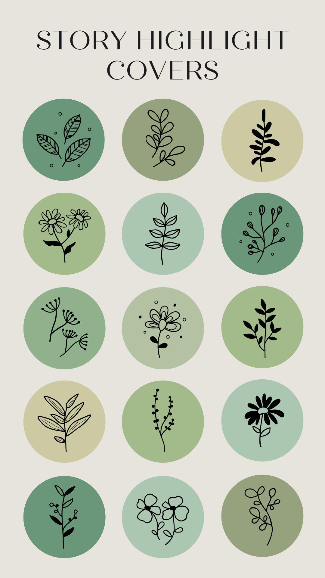 Floral Instagram Highlight Covers - Etsy