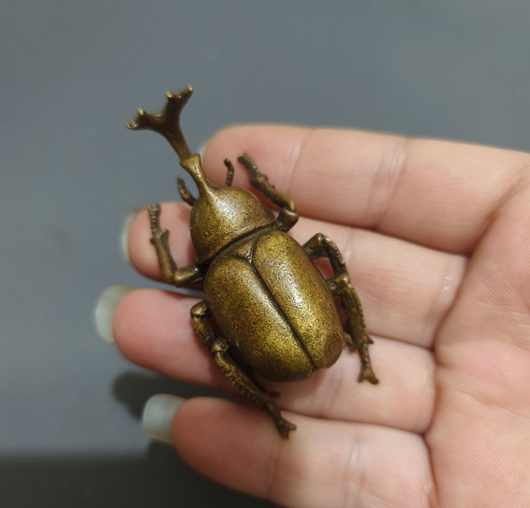 Pure Copper Simulation Beetle Tea Pet Home Office Study Desktop ...