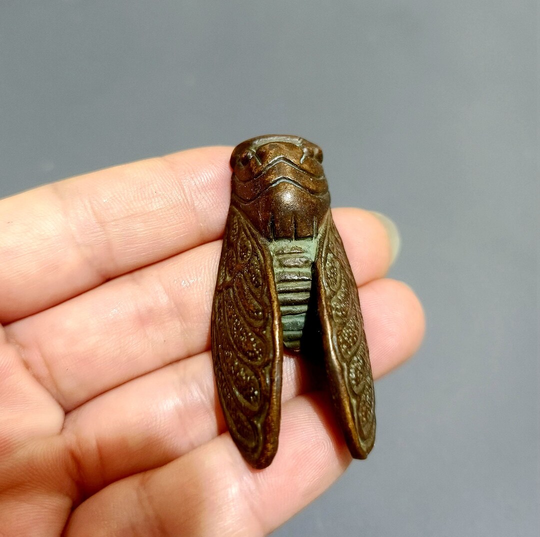Purple Copper Creative Cicada Tea Pet Sculpture Home Office Study ...