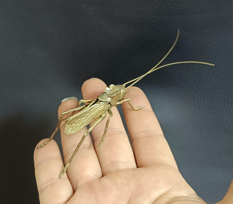 Handmade Copper Grasshopper Figurine, Small Ornament Tea Pet - Etsy
