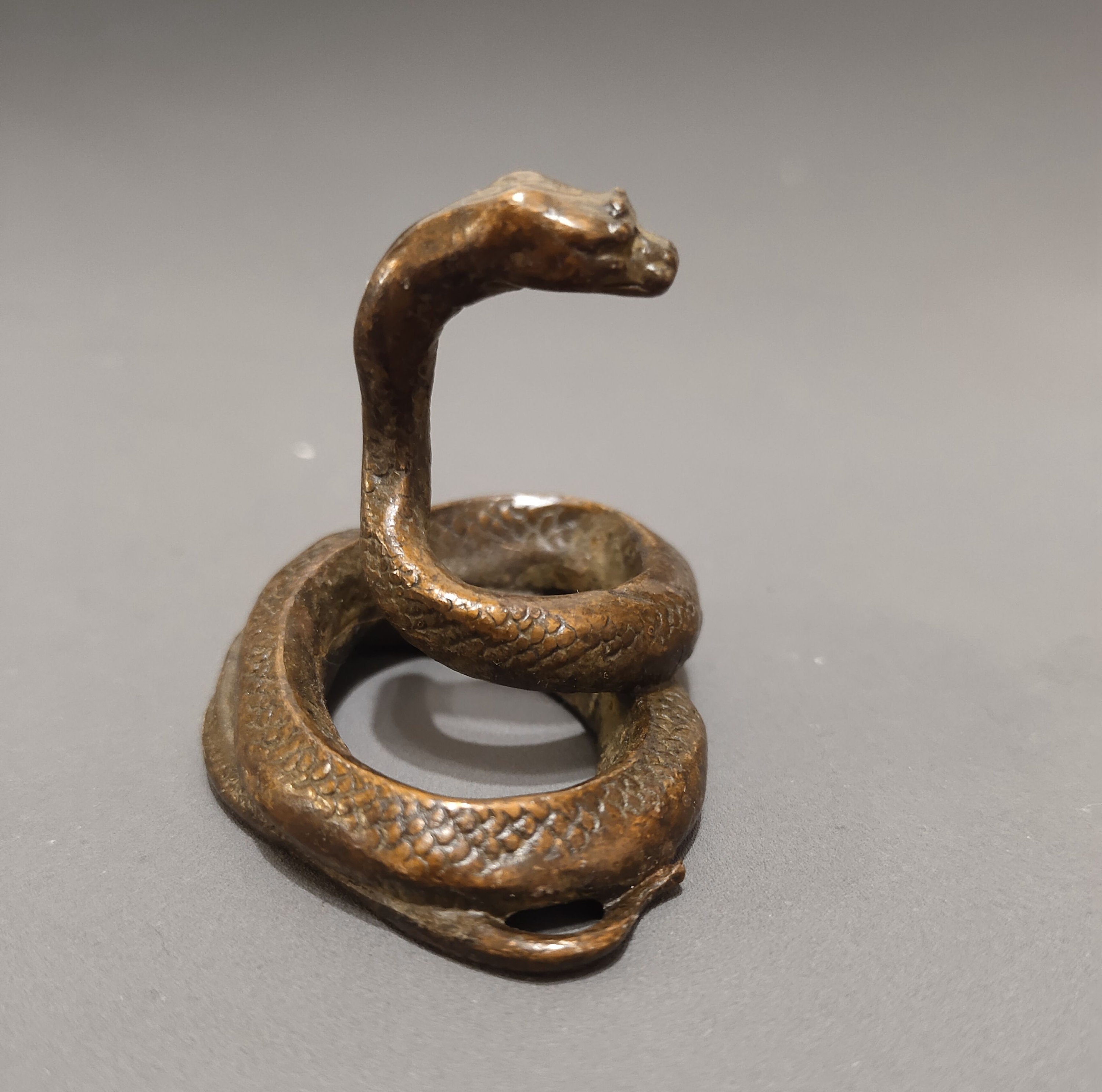 Solid Copper Creative Snake Tea Pet Sculpture Home Office - Etsy