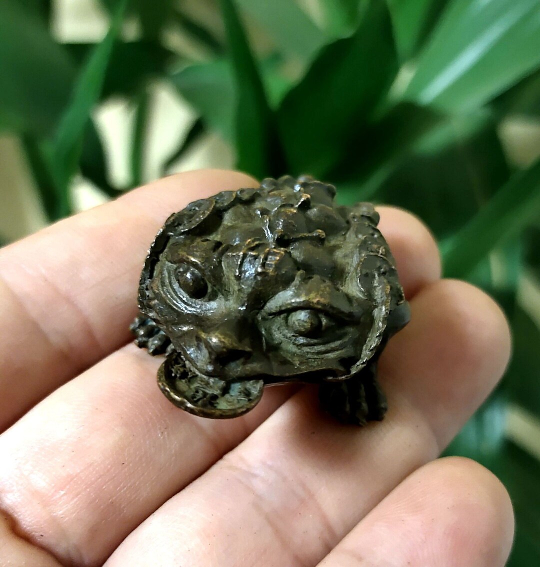 Solid Copper Creative Toad Tea Pet Sculpture, Home Office Study Desktop ...