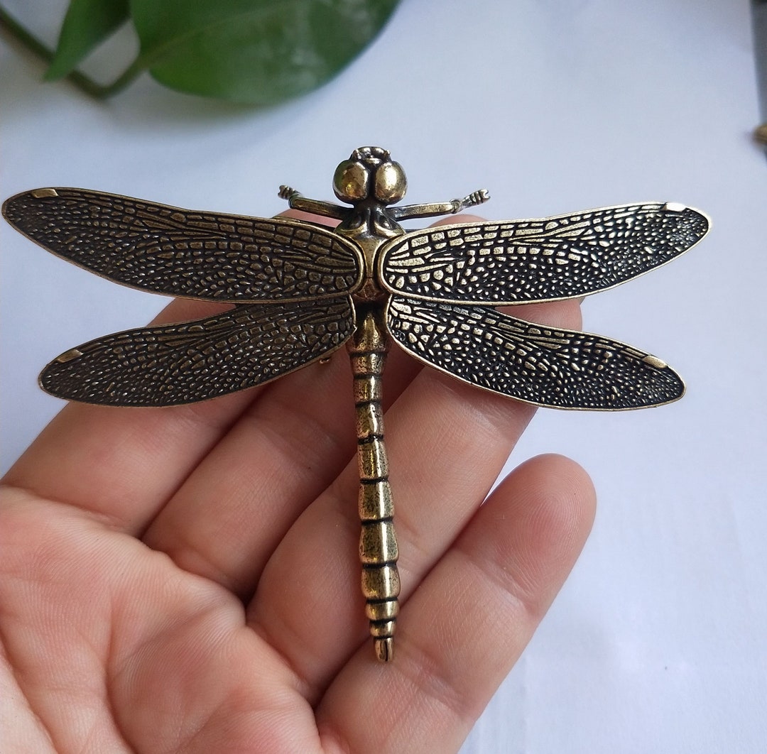 Copper Dragonfly Ornament, Handmade Tea Table Decoration (6.7x9.5cm) - Etsy