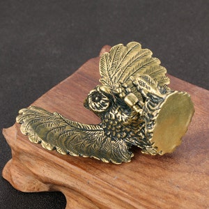 Retro Pure Copper Owl Copper Decoration Office Desk Tea Pet Decoration ...