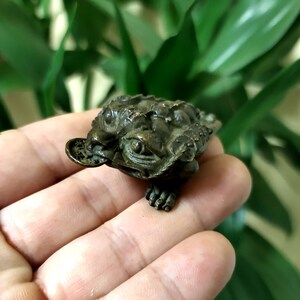 Solid Copper Creative Toad Tea Pet Sculpture, Home Office Study Desktop ...