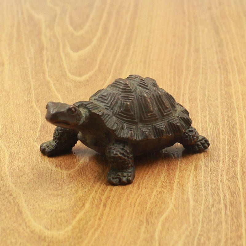 Solid Pure Copper Longevity Turtle Ornament Retro Purple Copper Turtle ...
