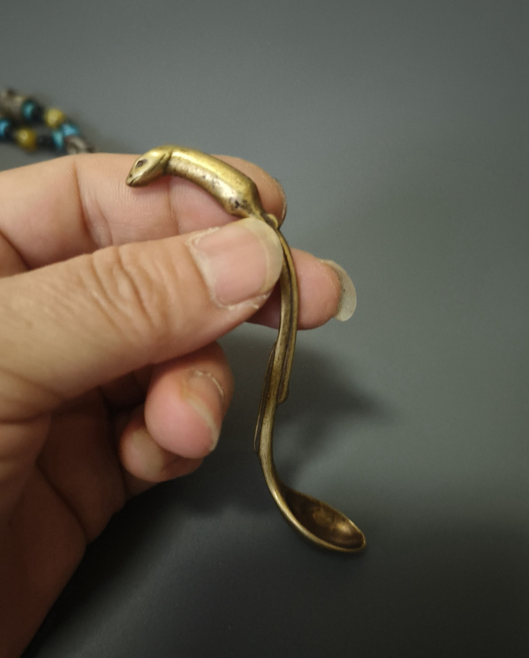 Brass Snake Head Small Spoon Tea Spoon Coffee Spoon Mini Copper ...