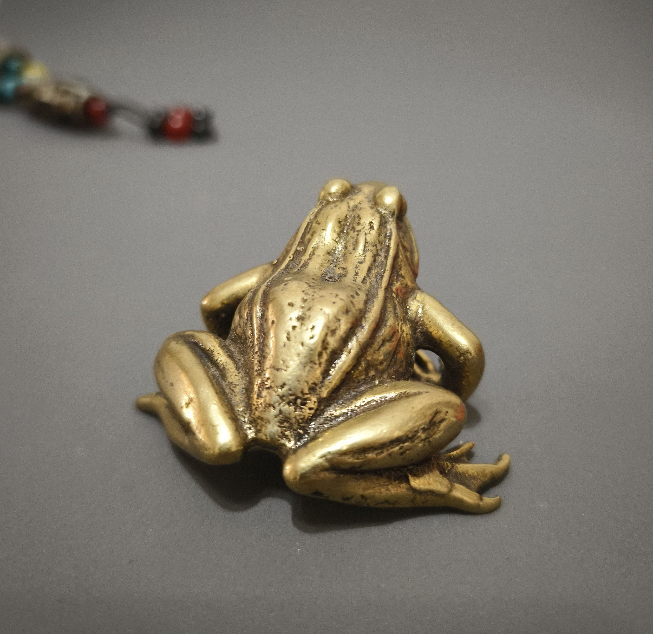 Solid Brass Frog Tea Pet Bionic Animal Pure Copper Crafts Decorative ...