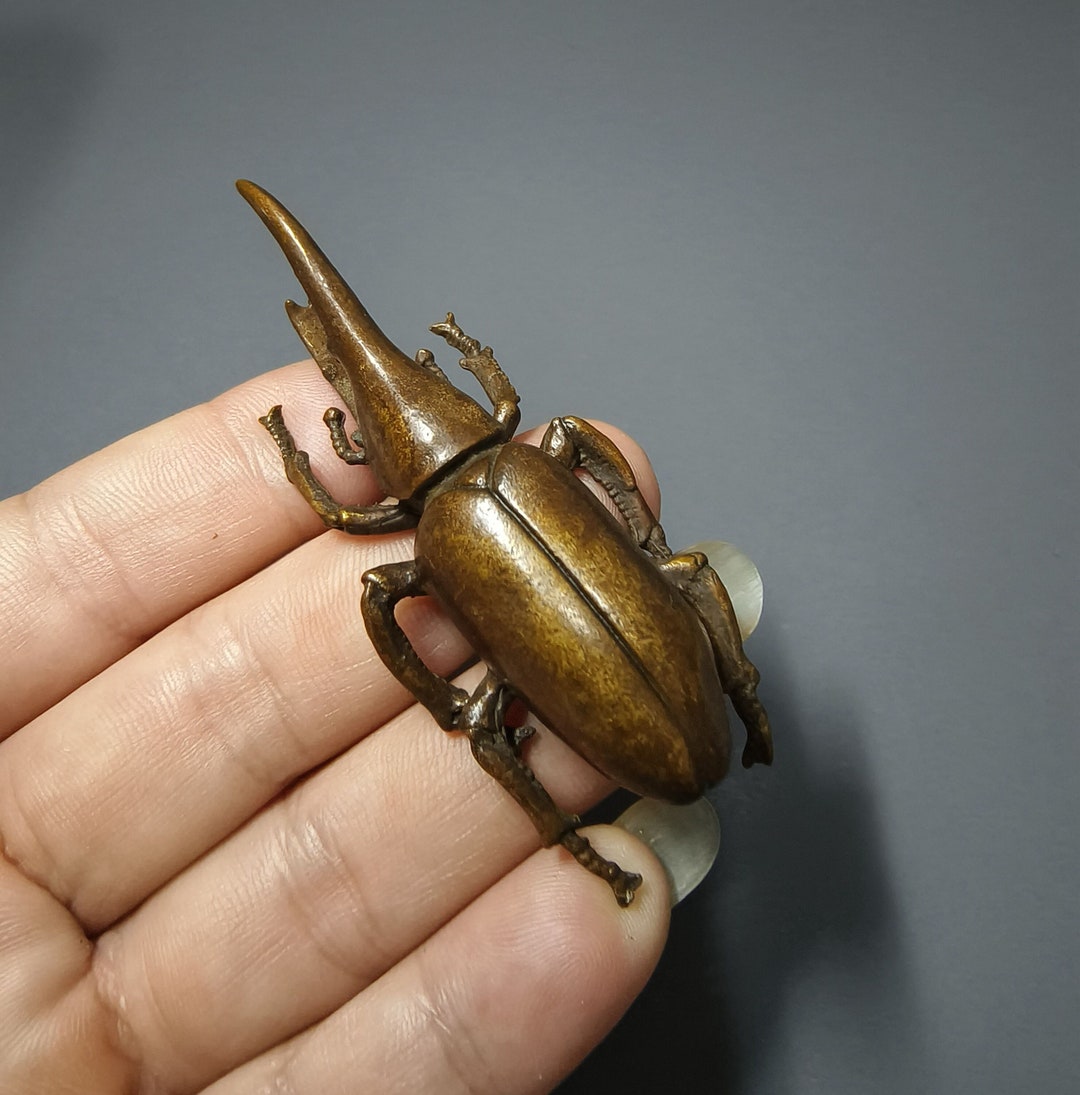 Pure Copper Simulation Beetle Tea Pet Home Office Study Desktop ...