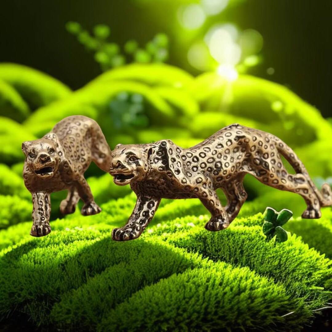 Brass Tea Pet Leopard/home Office Study Decoration/animal Sculpture - Etsy