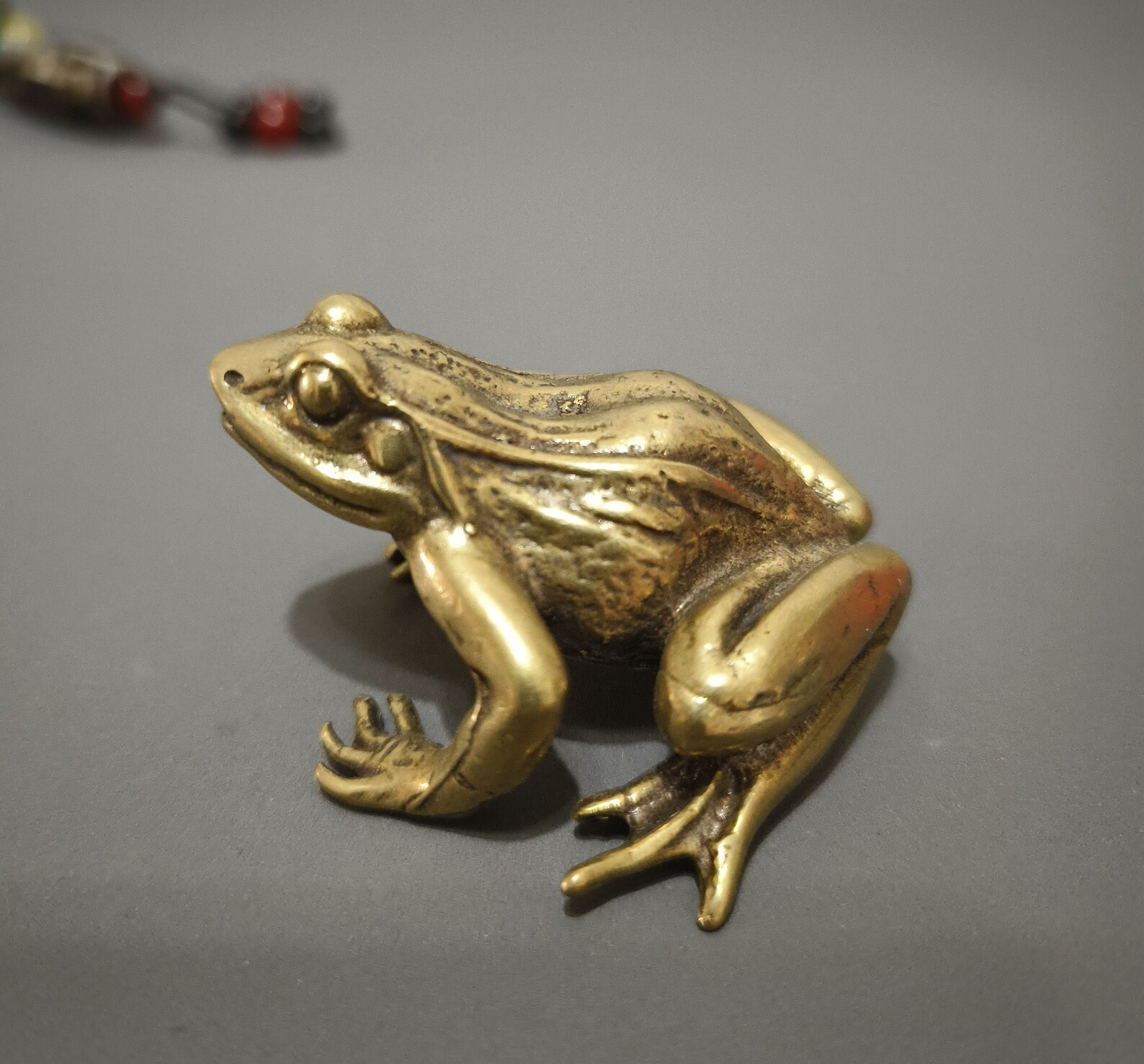 Solid Brass Frog Tea Pet Bionic Animal Pure Copper Crafts Decorative ...